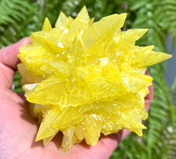 Top Natural Raw Crystal Specimen-Fascinating Yellow native Sulfur ...
