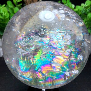 Extra Large Clear Rainbow Smoky Crystal Quartz Sphere/rainbow Crystal ...