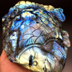 Hand Carved Labradorite Fish /shiny Polished Labradorite /jewelry ...