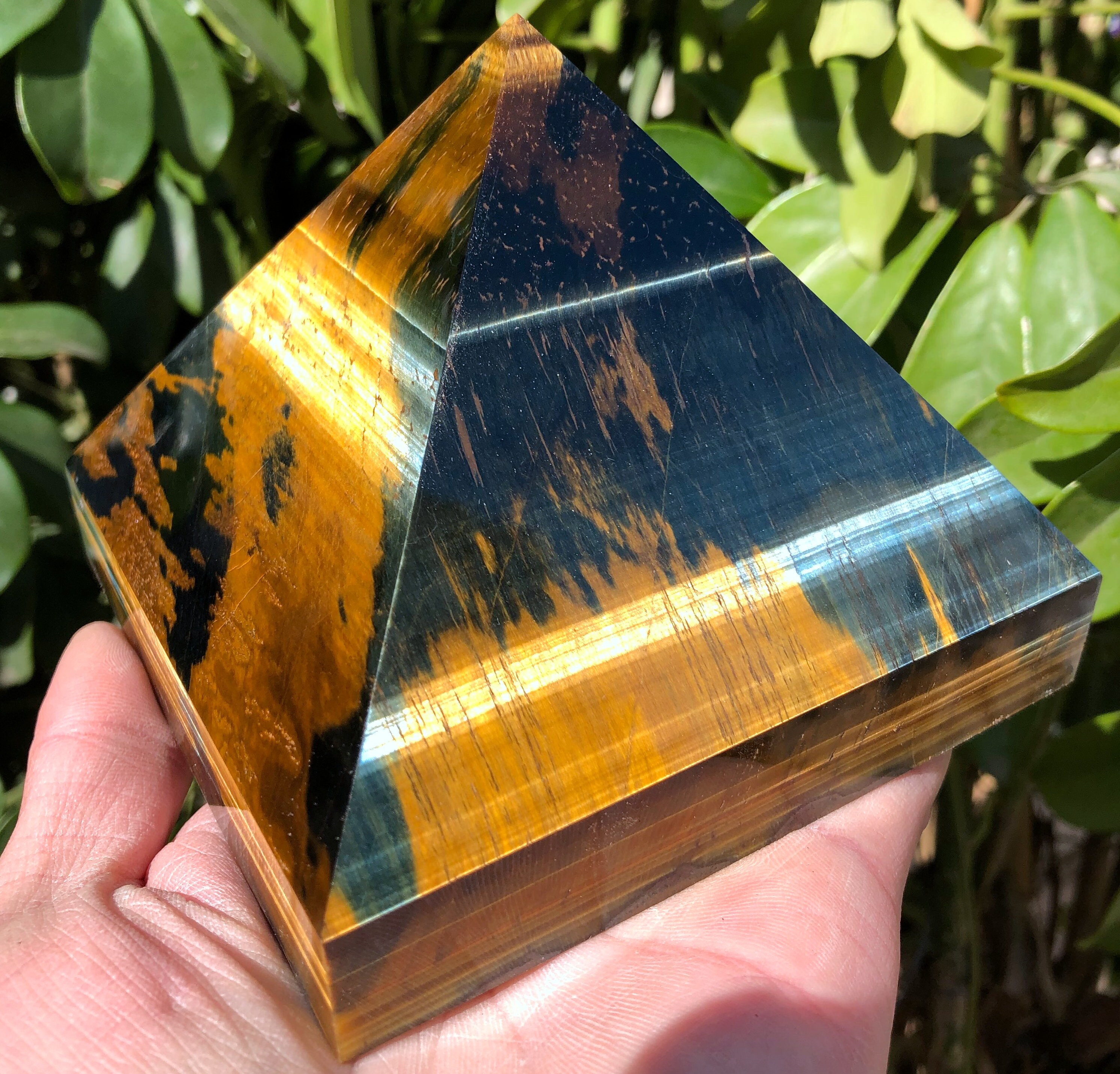 Natural Tiger Eye Pyramid Pyramid/quartz | Etsy