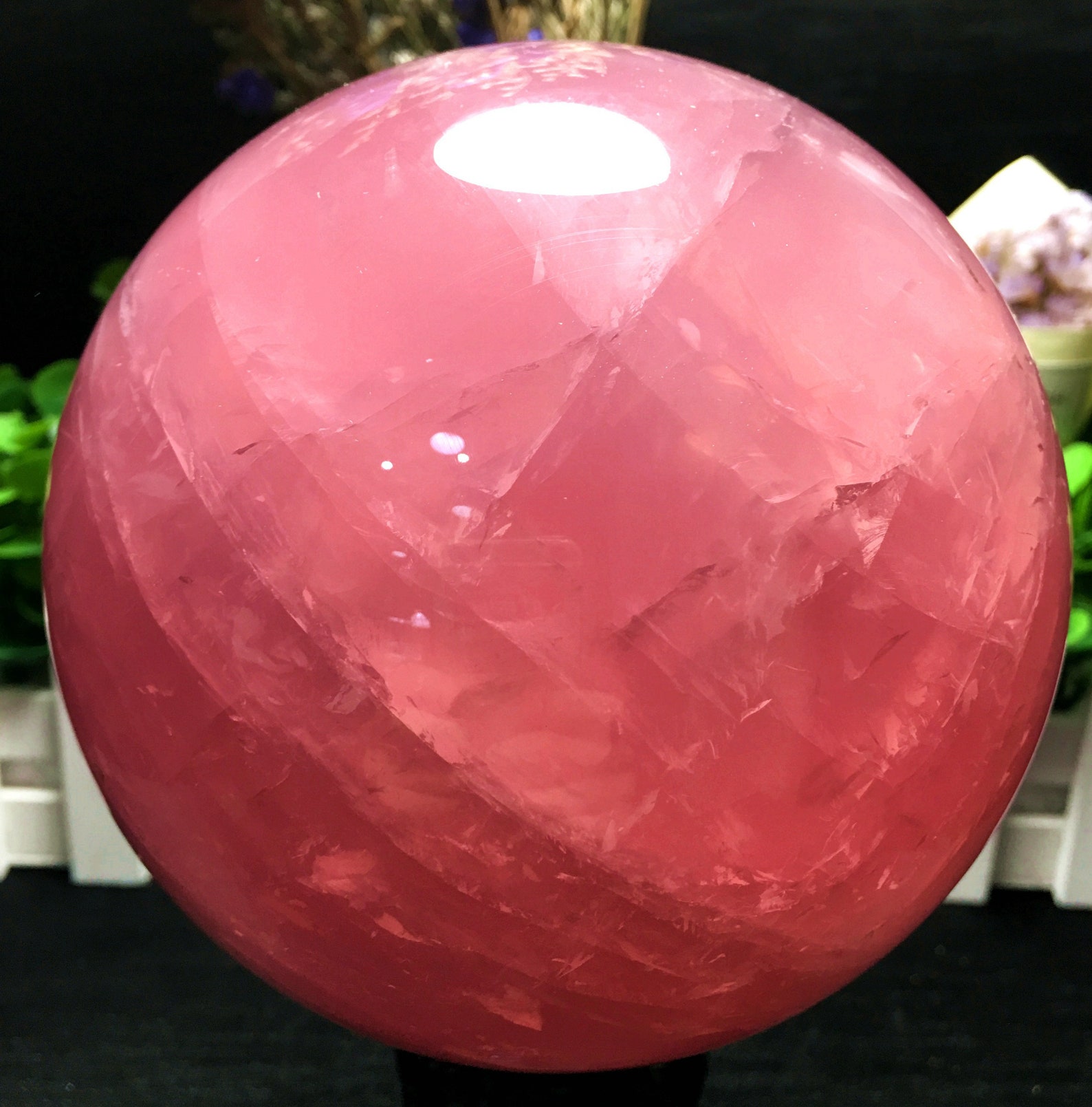 High quality Star Rose Quartz Polished Sphere/Rose Crystal | Etsy