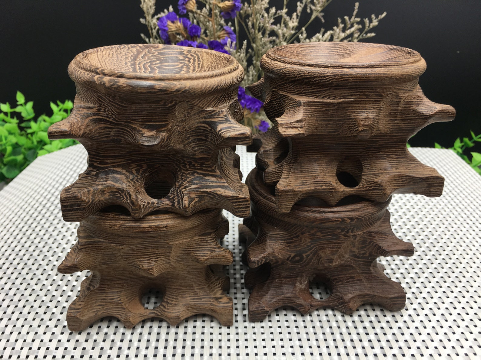 Hand Carved Round Wooden Sphere/ball/specimen Stand/handmade - Etsy