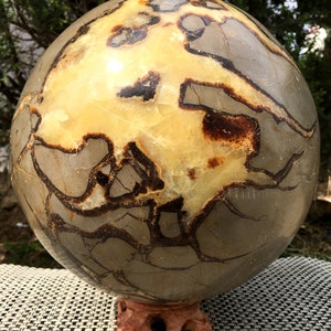 Natural Septarian Dragon Sphere /natural Septarian Ball/tumbled ...
