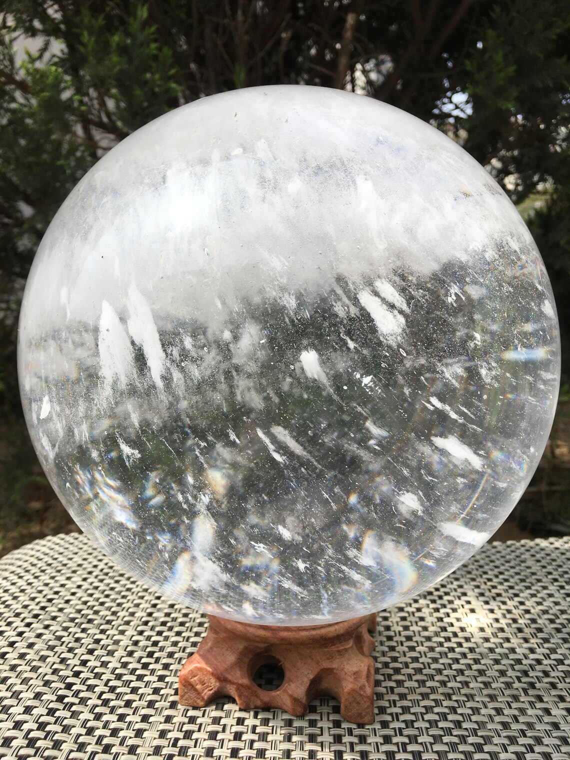 Large Clear Smelt Red Quartz Sphere/clear Smelt Quartz Polished Chunks ...