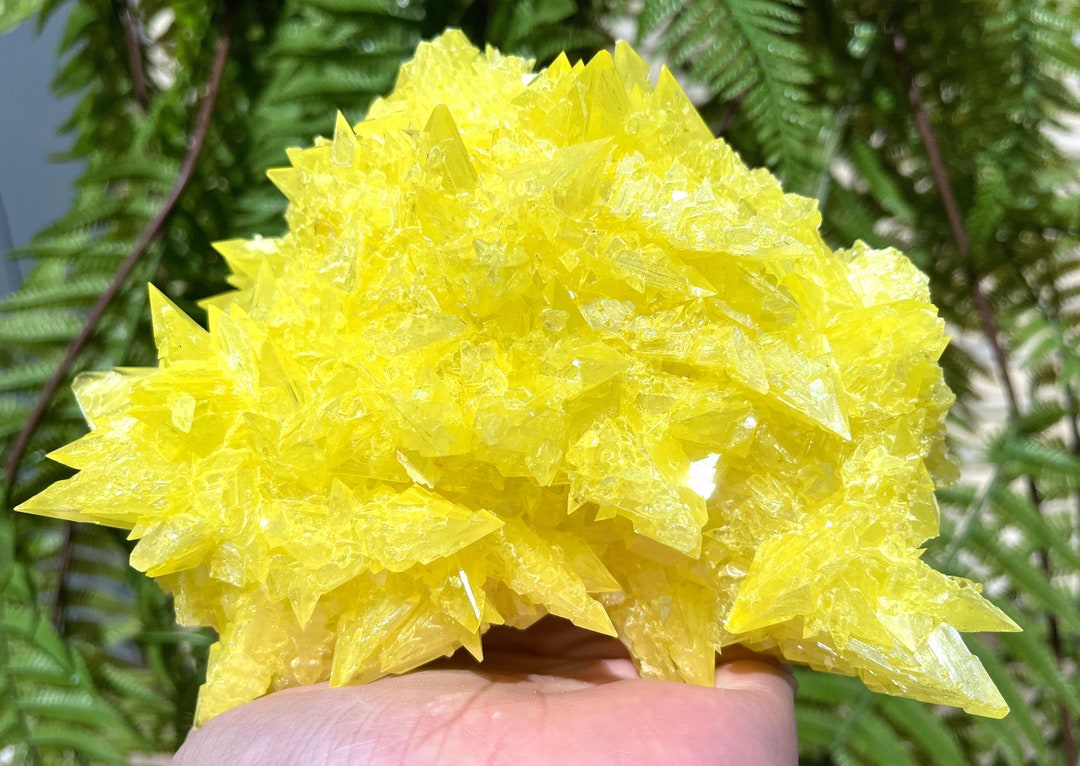 Top Raw Crystal Specimen-fascinating Yellow Native Sulfur Crystal ...