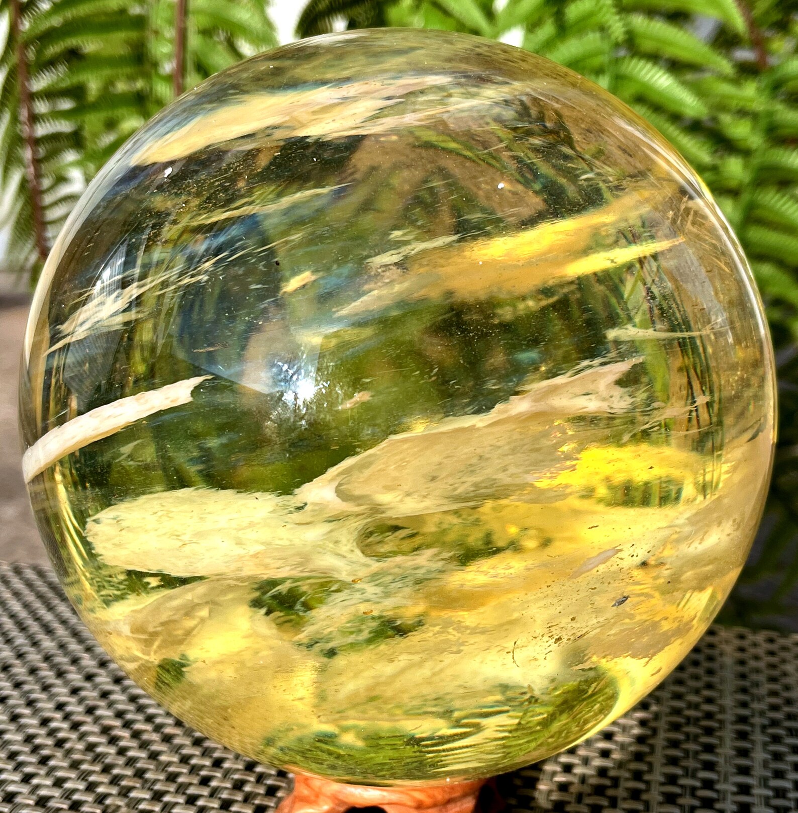 Clear Smelt Yellow Quartz Sphere/clear Smelt Quartz Polished Chunks ...