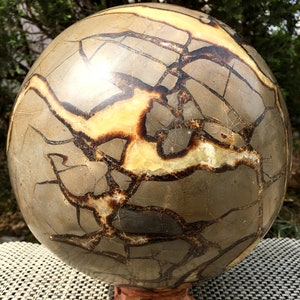 Natural Septarian Dragon Sphere /natural Septarian Ball/tumbled ...