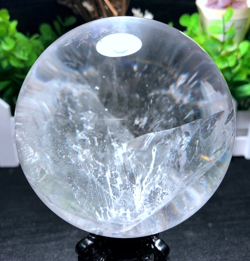 Rare Natural Water Clear Crystal Quartz Sphere /crystal - Etsy