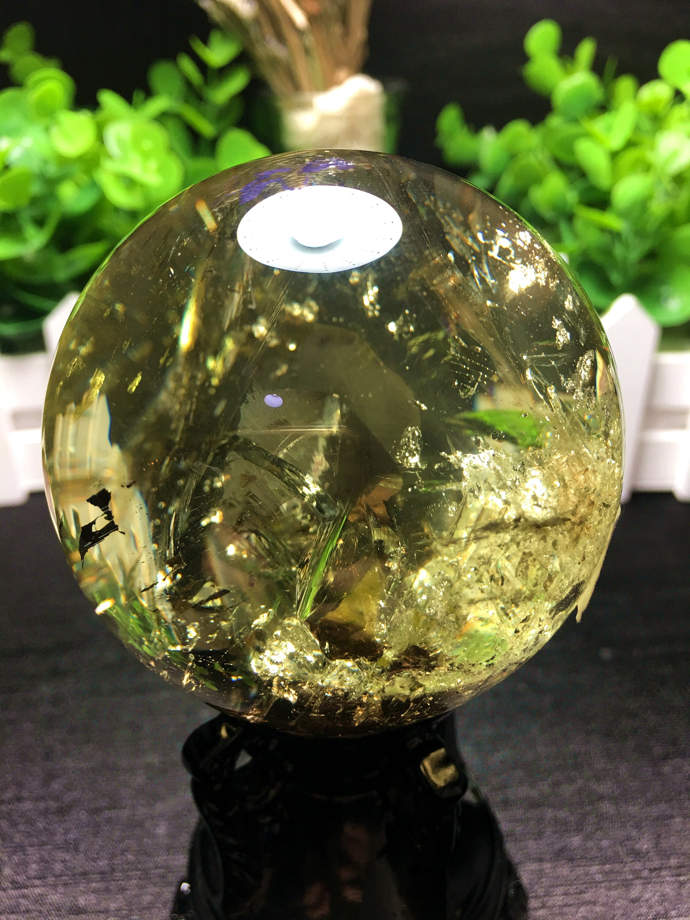 Natural Large Rainbow Citrine Quartz Crystal Sphere/citrine | Etsy