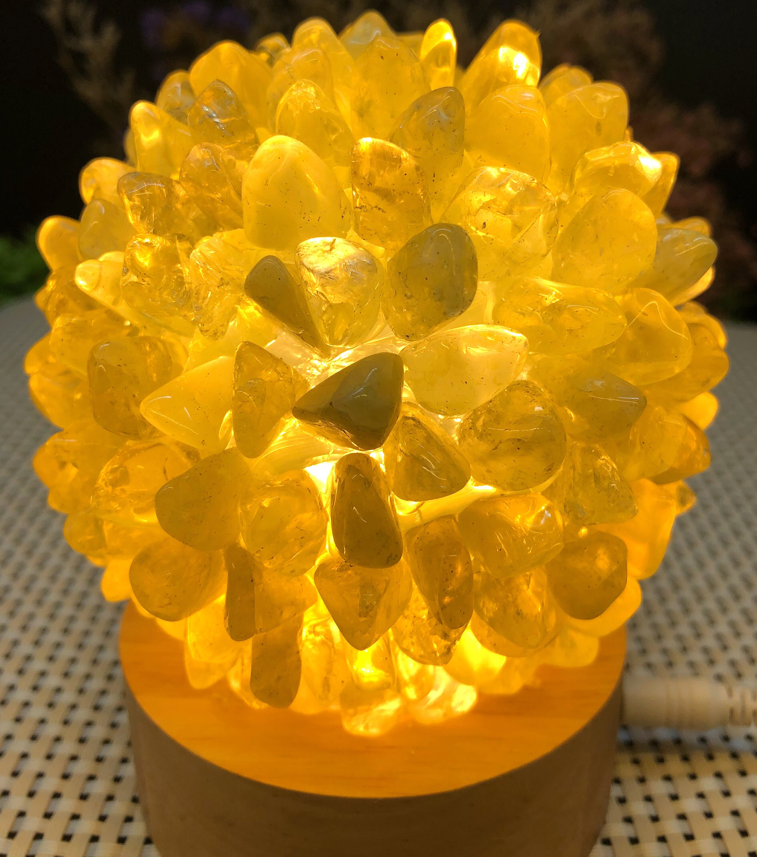 Natural Citrine crystal night light/illumination light/Night | Etsy