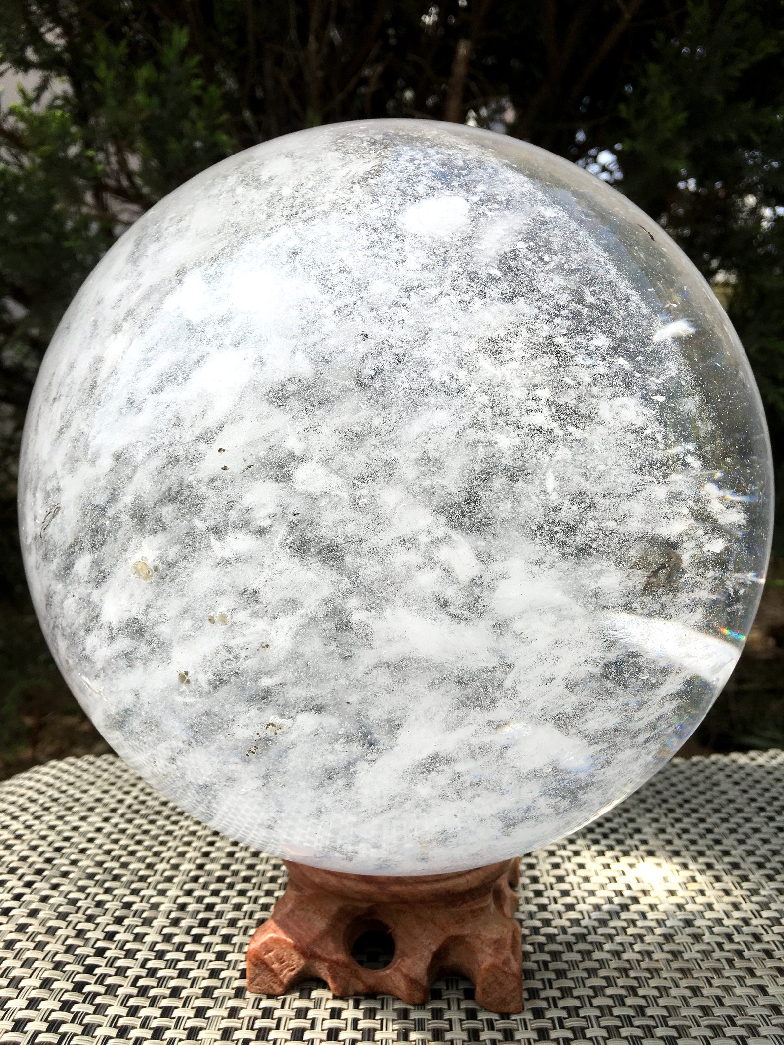 Large Clear Smelt Red Quartz Sphere/clear Smelt Quartz | Etsy