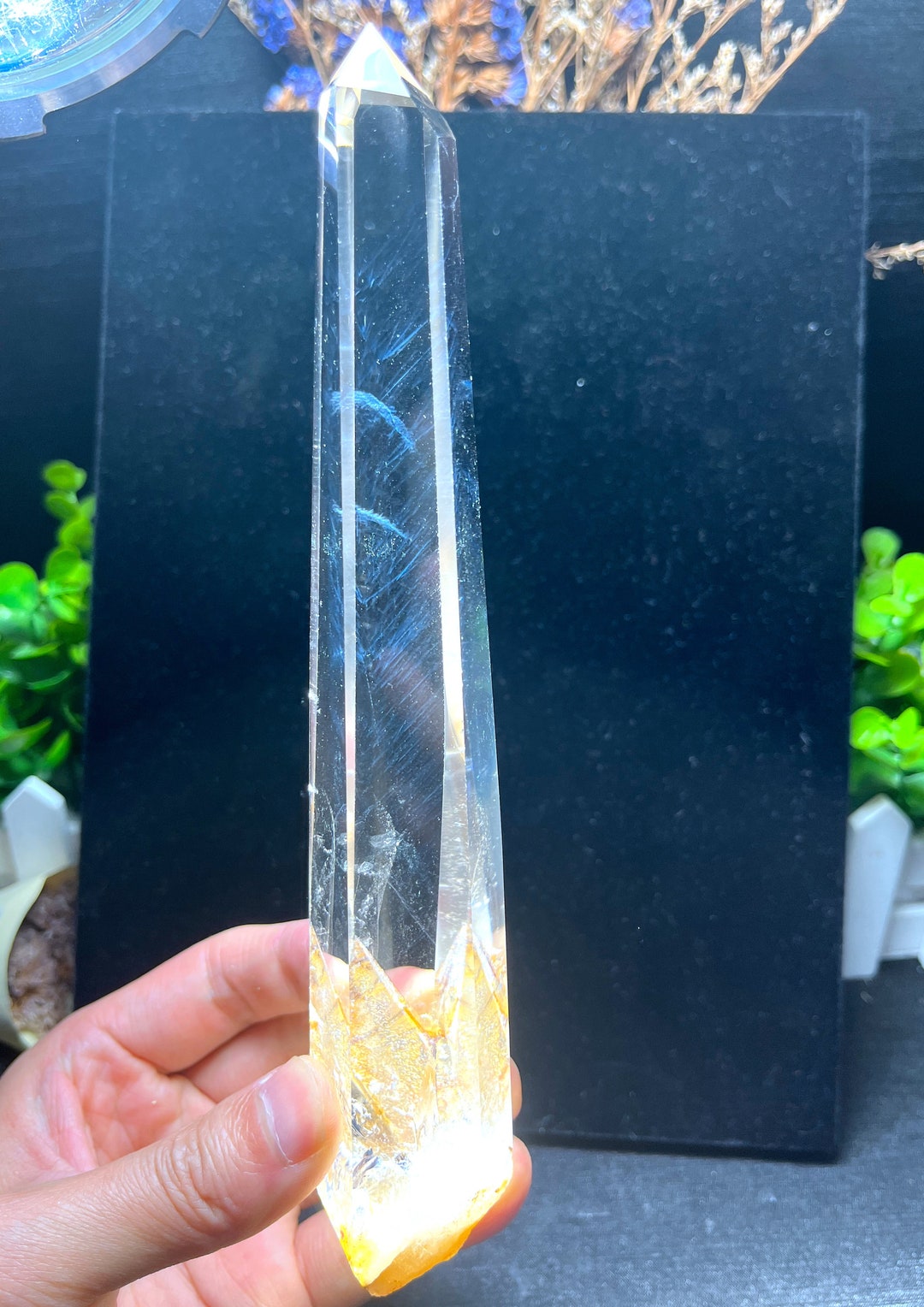 Clear Quartz Crystal Generator"blue Needle"/natural Stunning Water ...