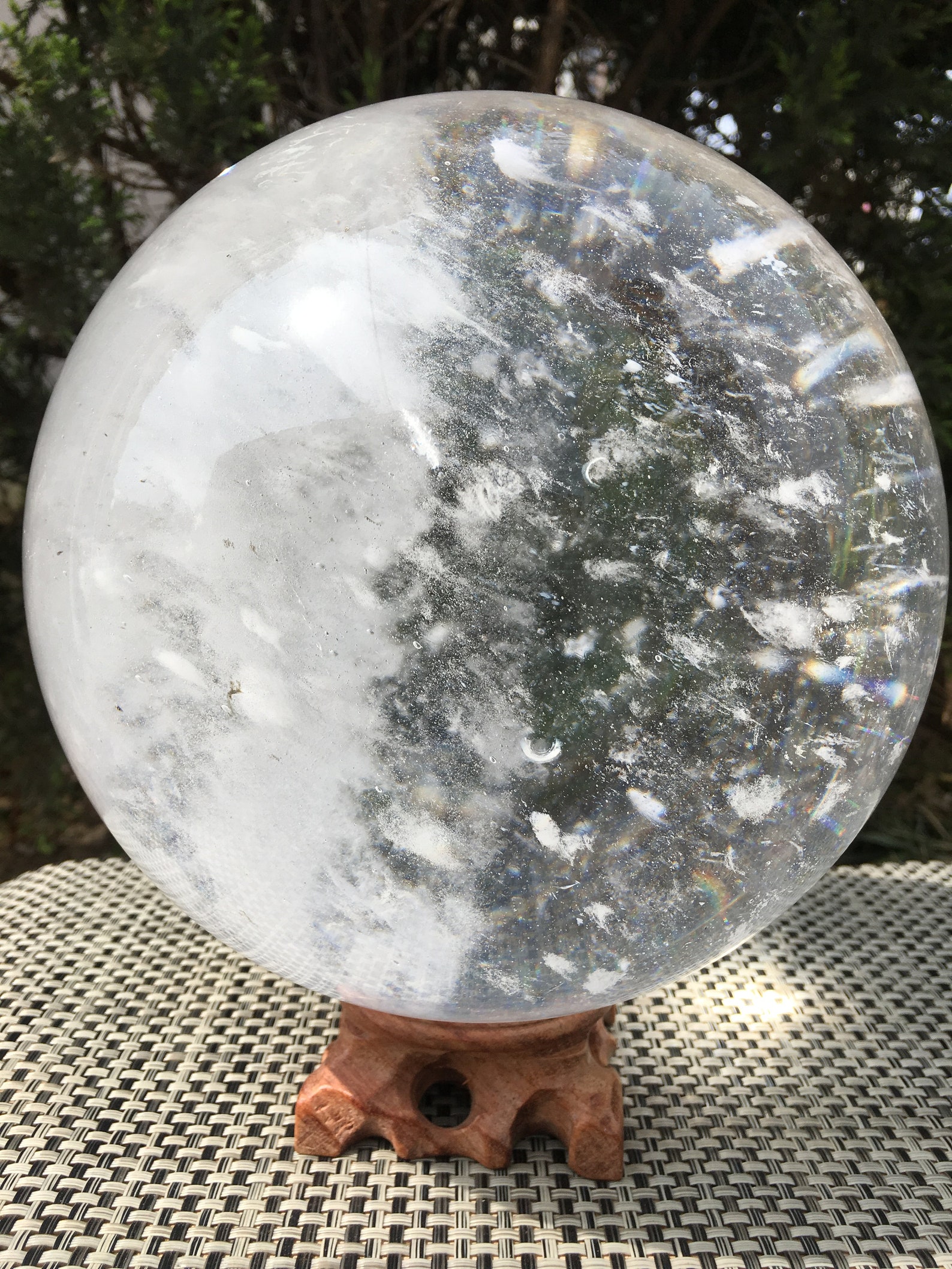 Large Clear Smelt Red Quartz Sphere/clear Smelt Quartz - Etsy