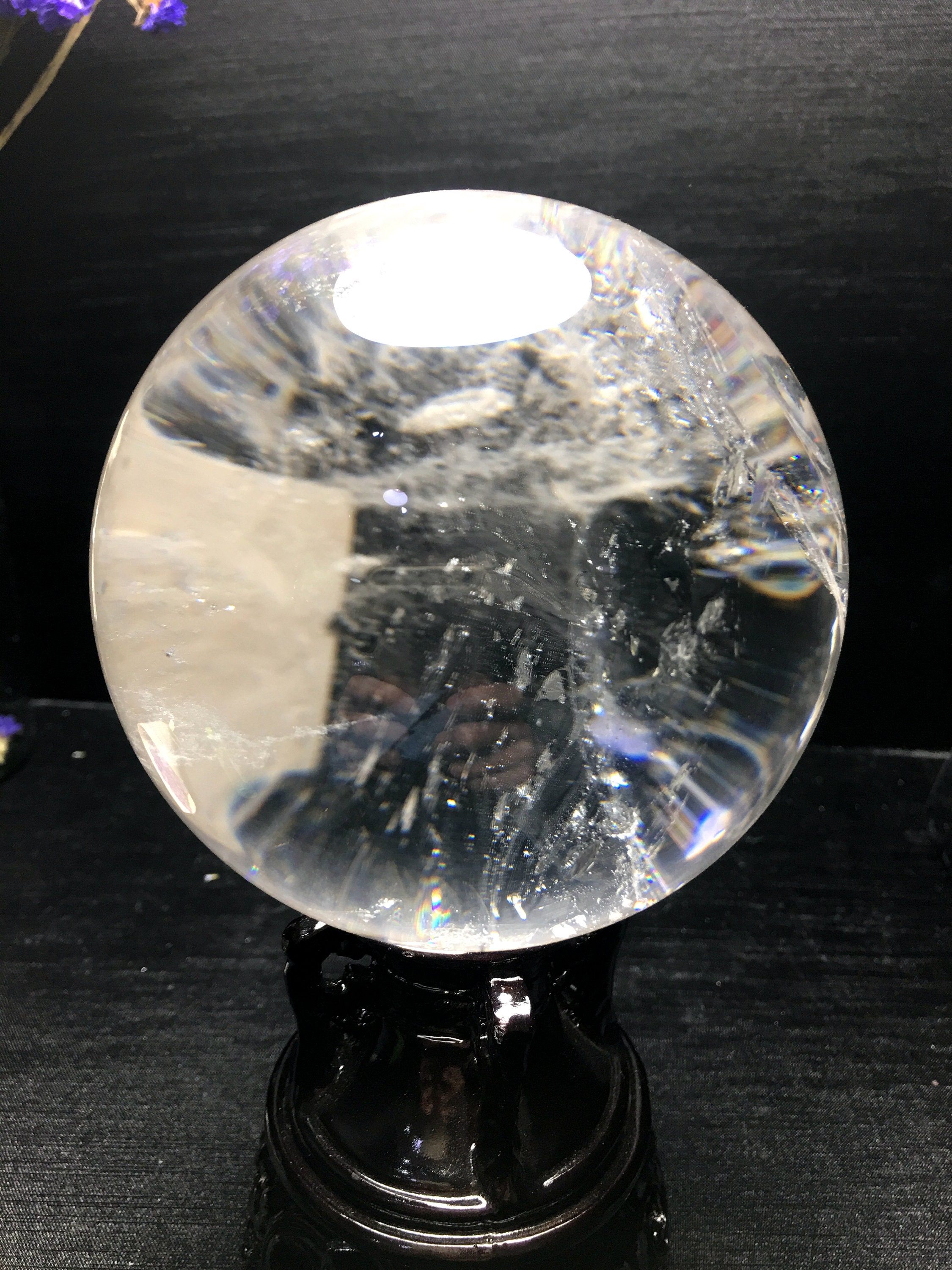 Rare Natural Water Clear Crystal Quartz Sphere /Crystal | Etsy