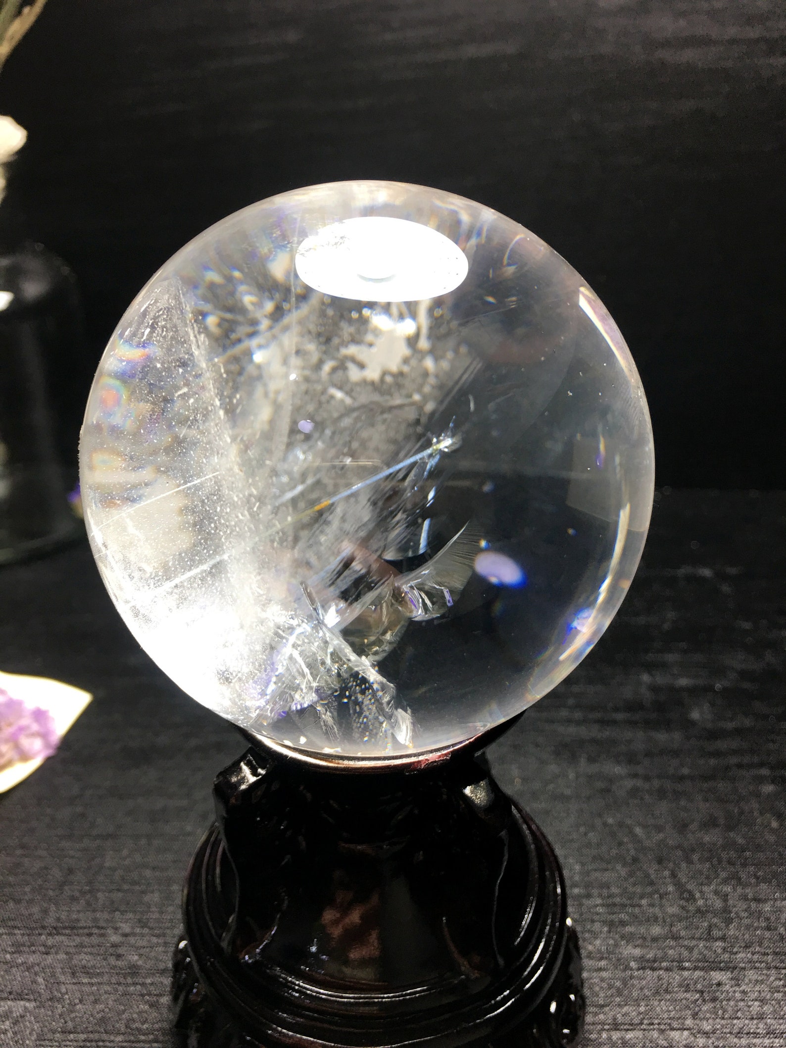 Rare Natural Water Clear Crystal Quartz Sphere /crystal | Etsy