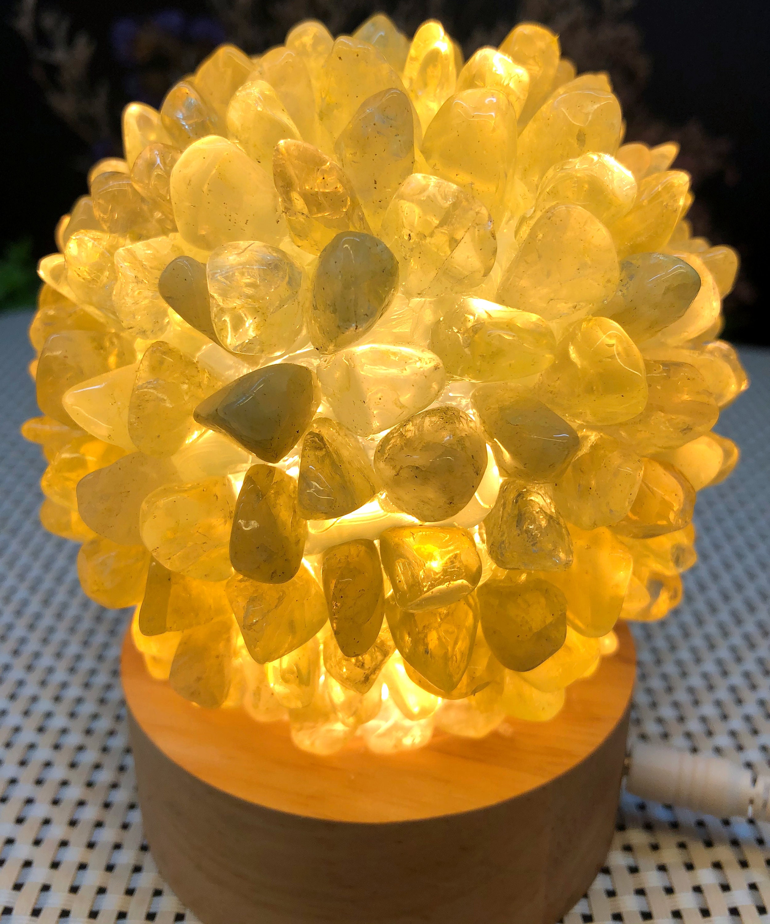 Natural Citrine crystal night light/illumination light/Night | Etsy