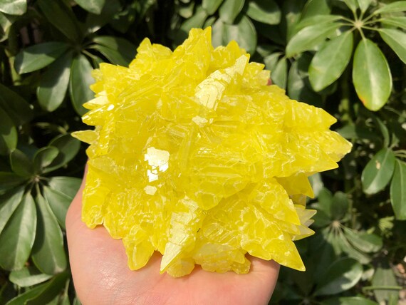 Top Natural Raw Crystal Specimen-Fascinating Yellow native Sulfur ...