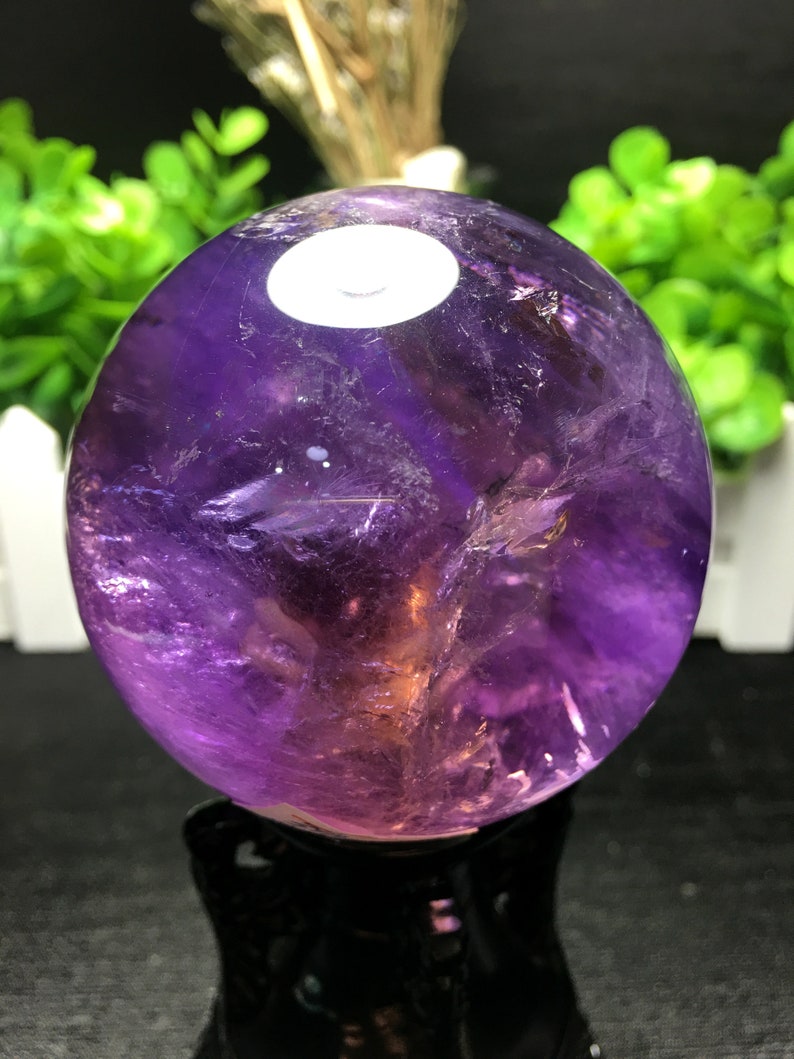 Natural Large Top Clear Amethyst Ball/crystal Sphere/amethyst | Etsy