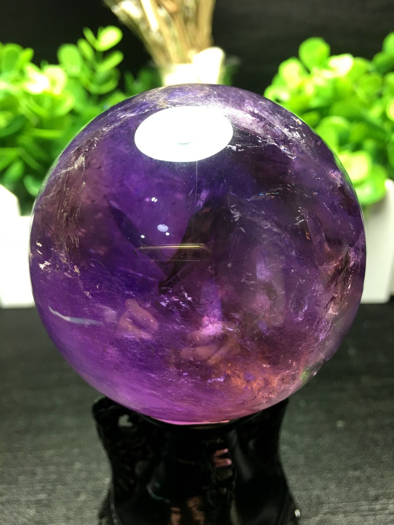Natural Large Top Clear Amethyst Ball/crystal Sphere/amethyst - Etsy