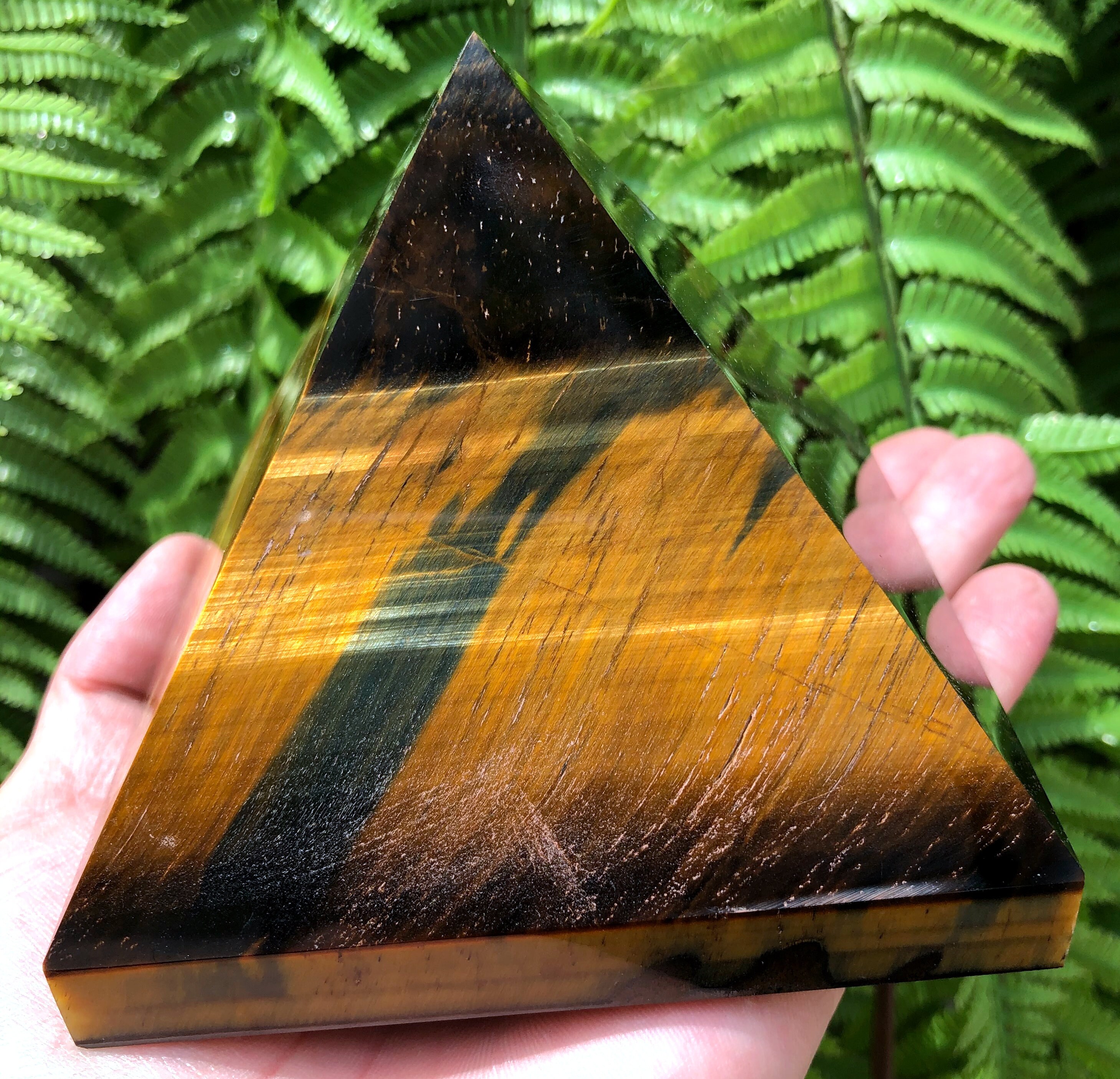 Natural Tiger Eye Pyramid pyramid/Quartz | Etsy