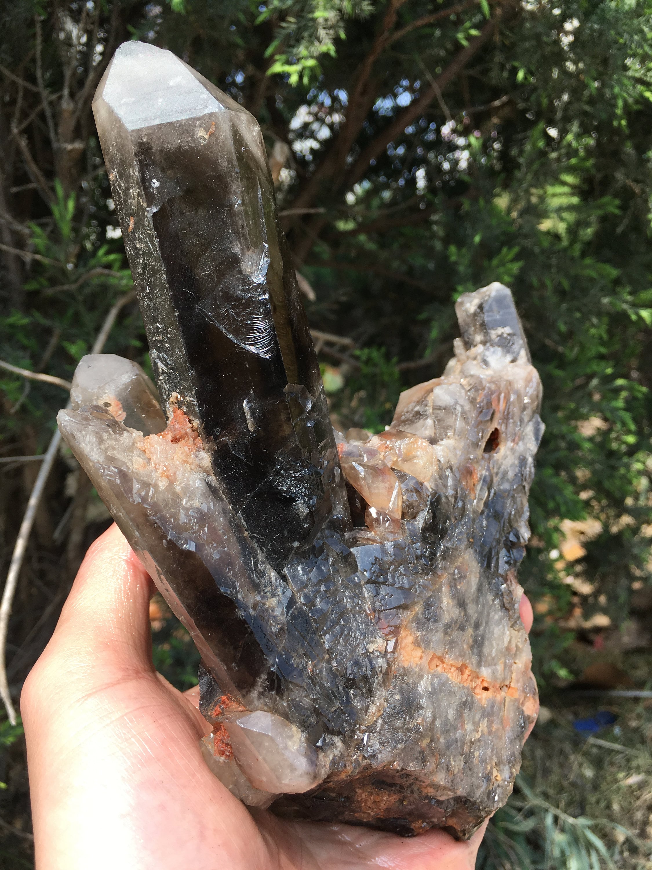 Top Large Raw black Crystal Cluster/Black Quartz | Etsy