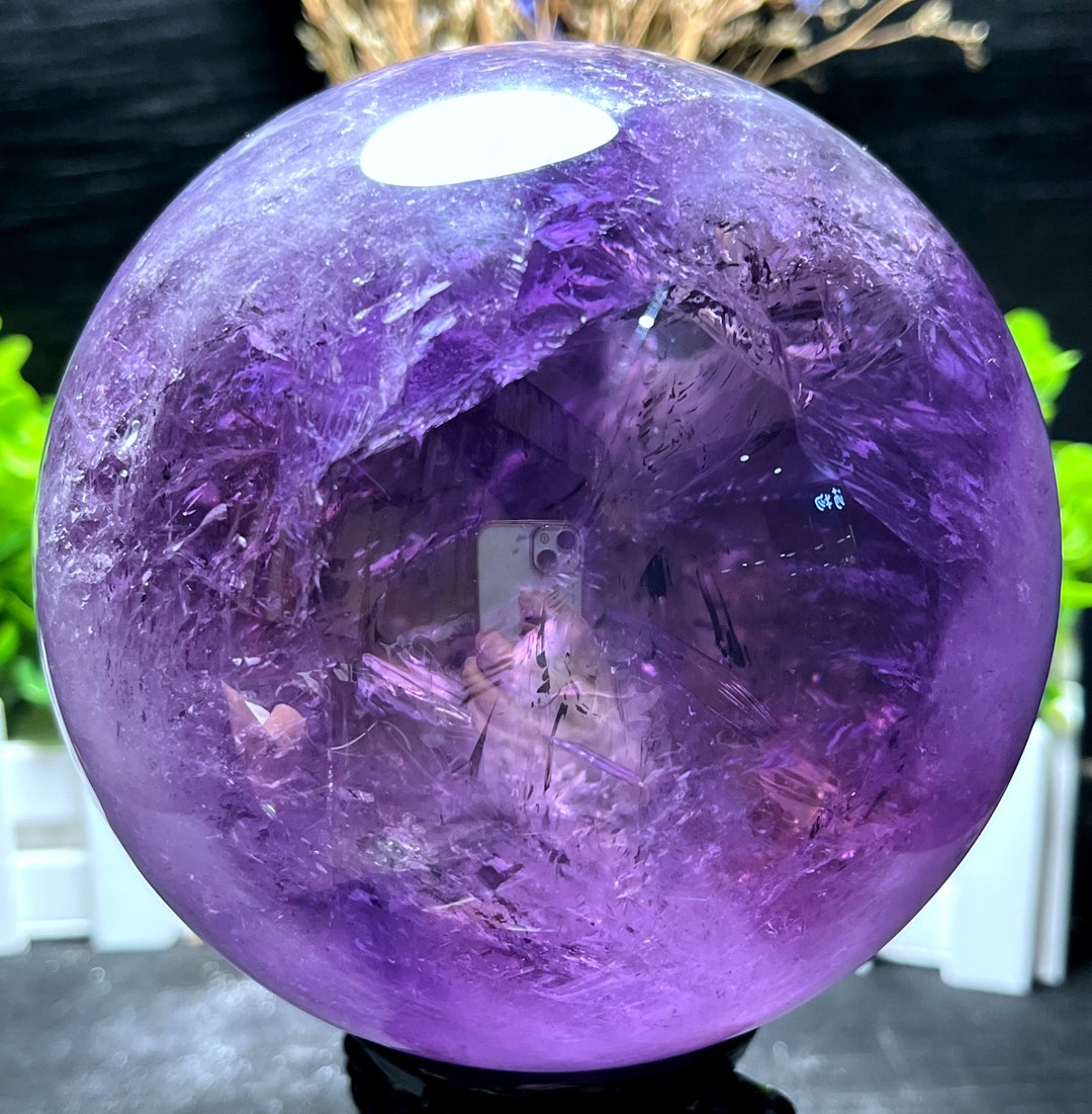 Natural Large Top Clear Amethyst Ball/crystal Sphere/amethyst Sphere ...