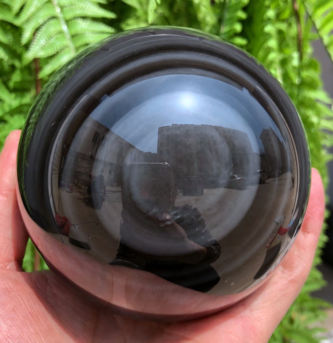 Extra Large Gold Sheen Obsidian Sphere/natural Black Obsidian | Etsy