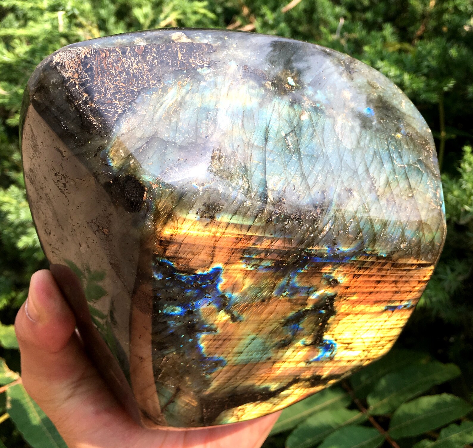Rare Purple Yellow Sheen Labradorite Crystal Stone/shiny Polished ...