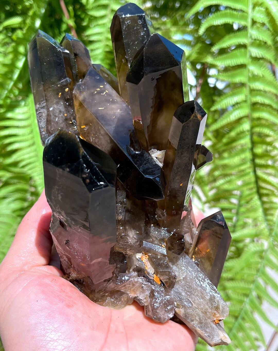 Top Large Raw Black Crystal Cluster/black Quartz Cluster/quartz Cluster ...