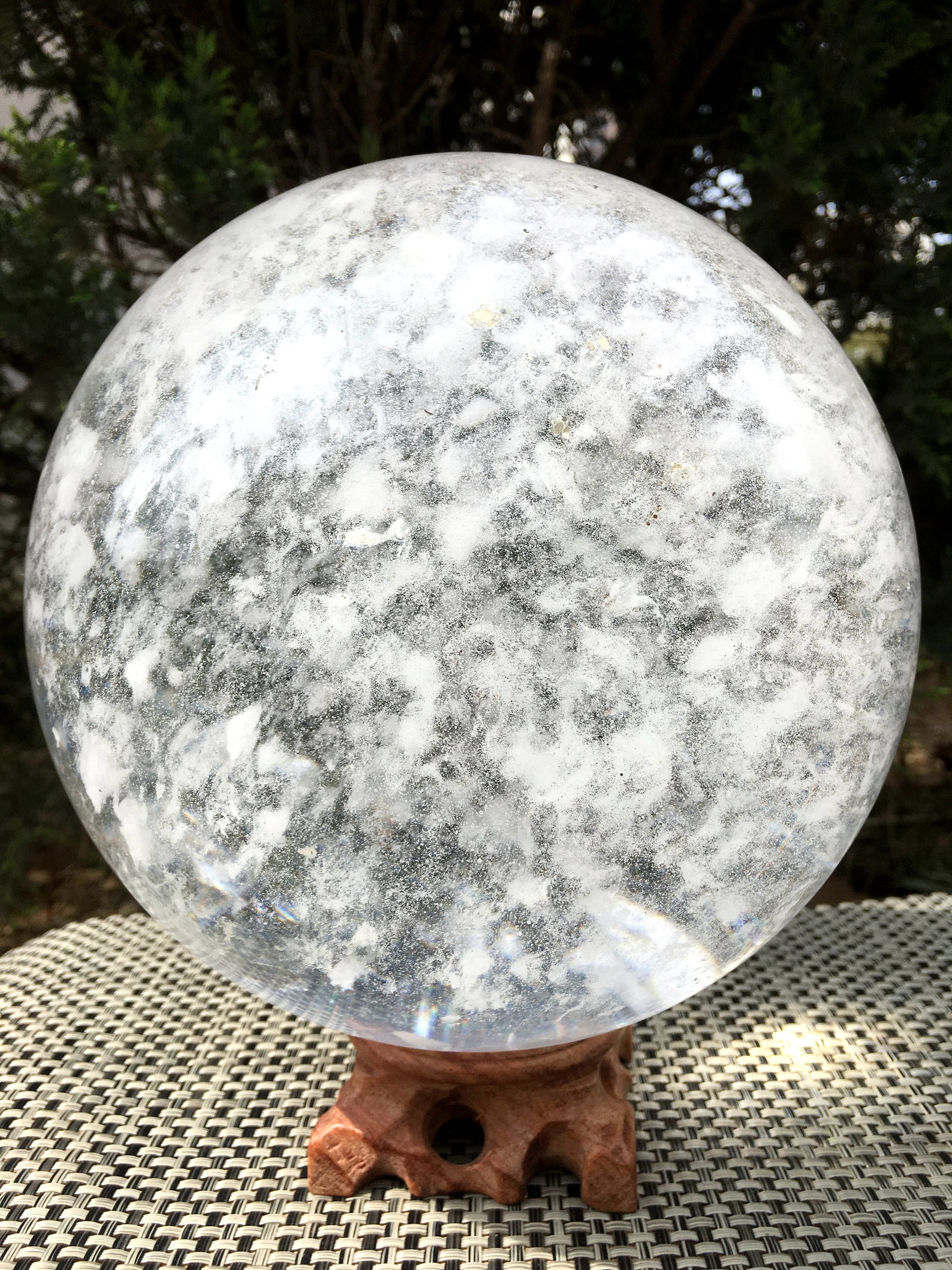 Large Clear Smelt Red Quartz Sphere/clear Smelt Quartz - Etsy