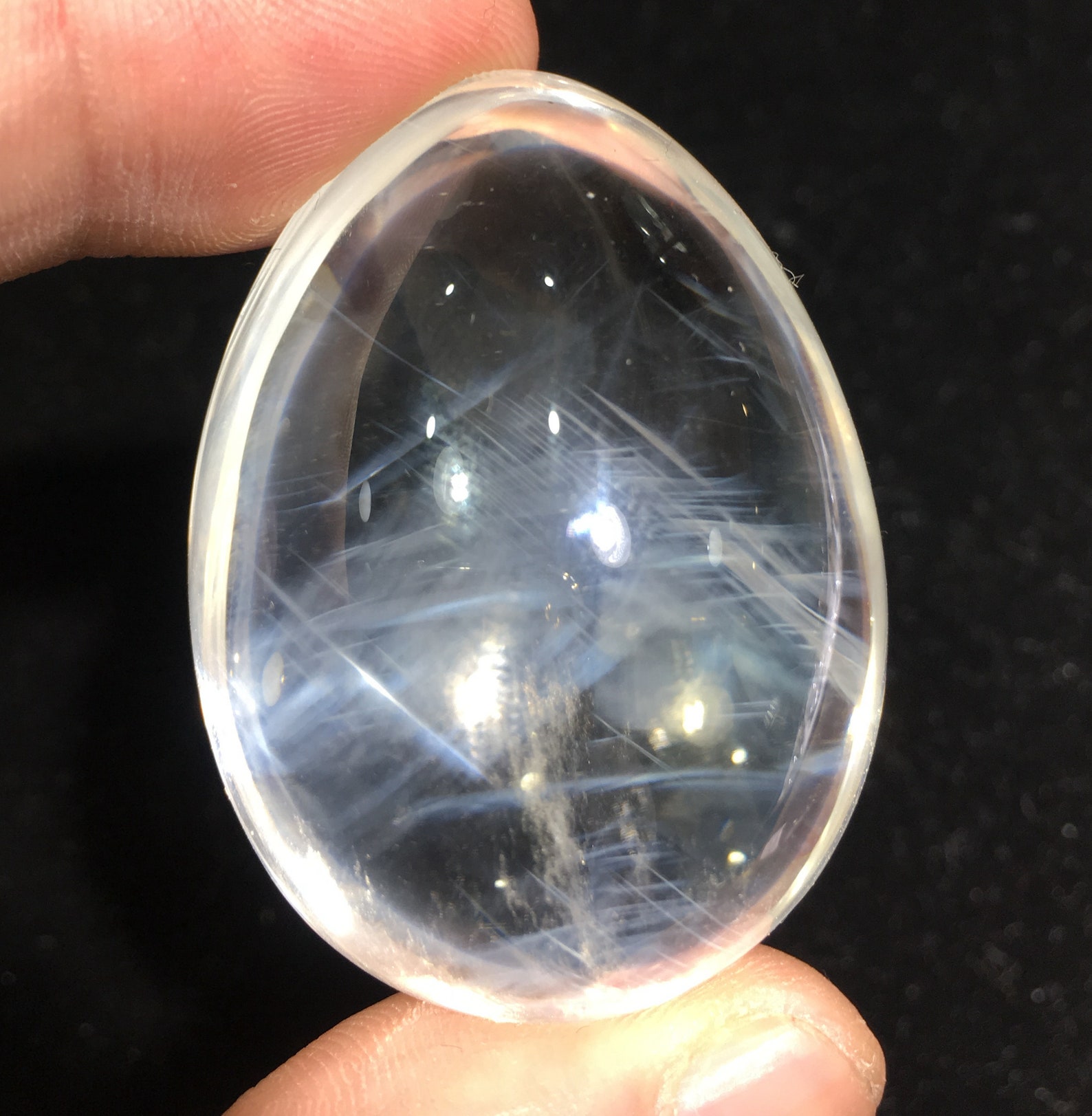 Rare Natural Water Clear Blue Rutile Crystal Quartz/rutilated - Etsy
