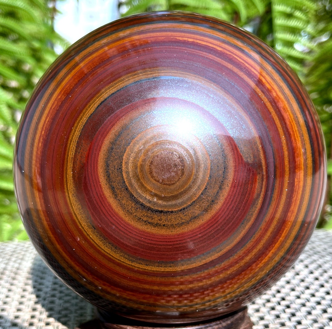 Natural Large Tiger's Eye Sphere /natural Tiger's Eye Ball/tumbled ...