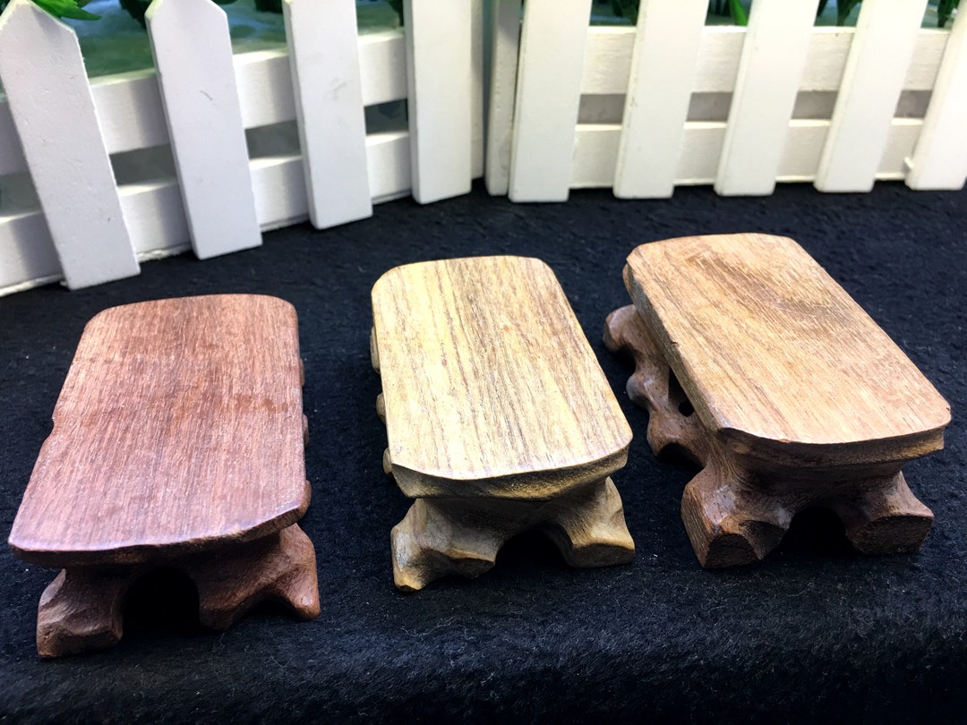 Hand Carved Rectangle Wooden Stand/handmade Wood Base - Etsy