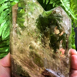 Natural Large Transparent Headed Yellow Citrine Crystal Quartz Point ...