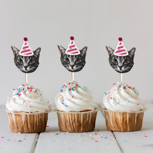Cat Cupcake Toppers - Etsy