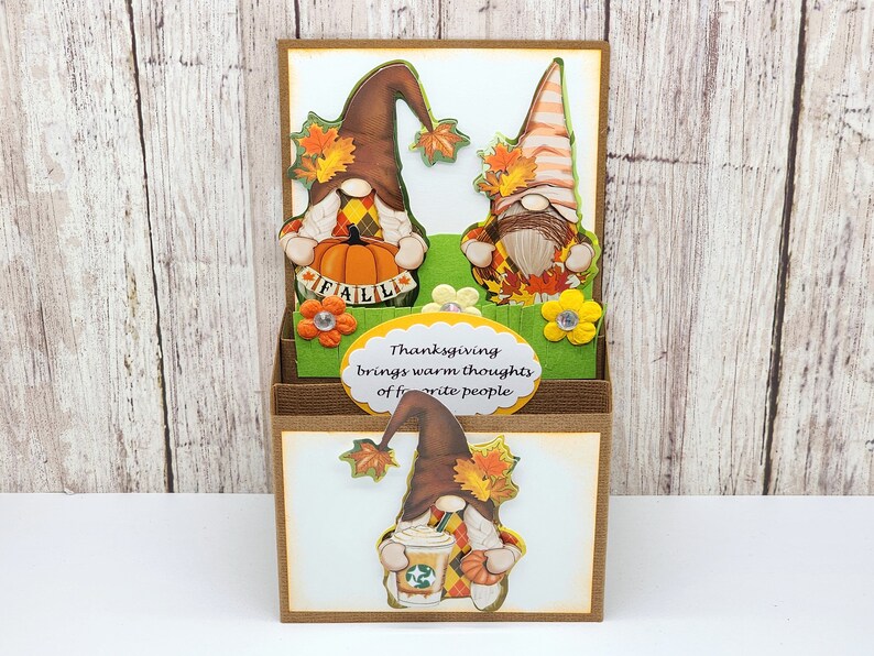Thanksgiving Pop Card, Pop up 3D Box Card, Thanksgiving Card, Handmade ...