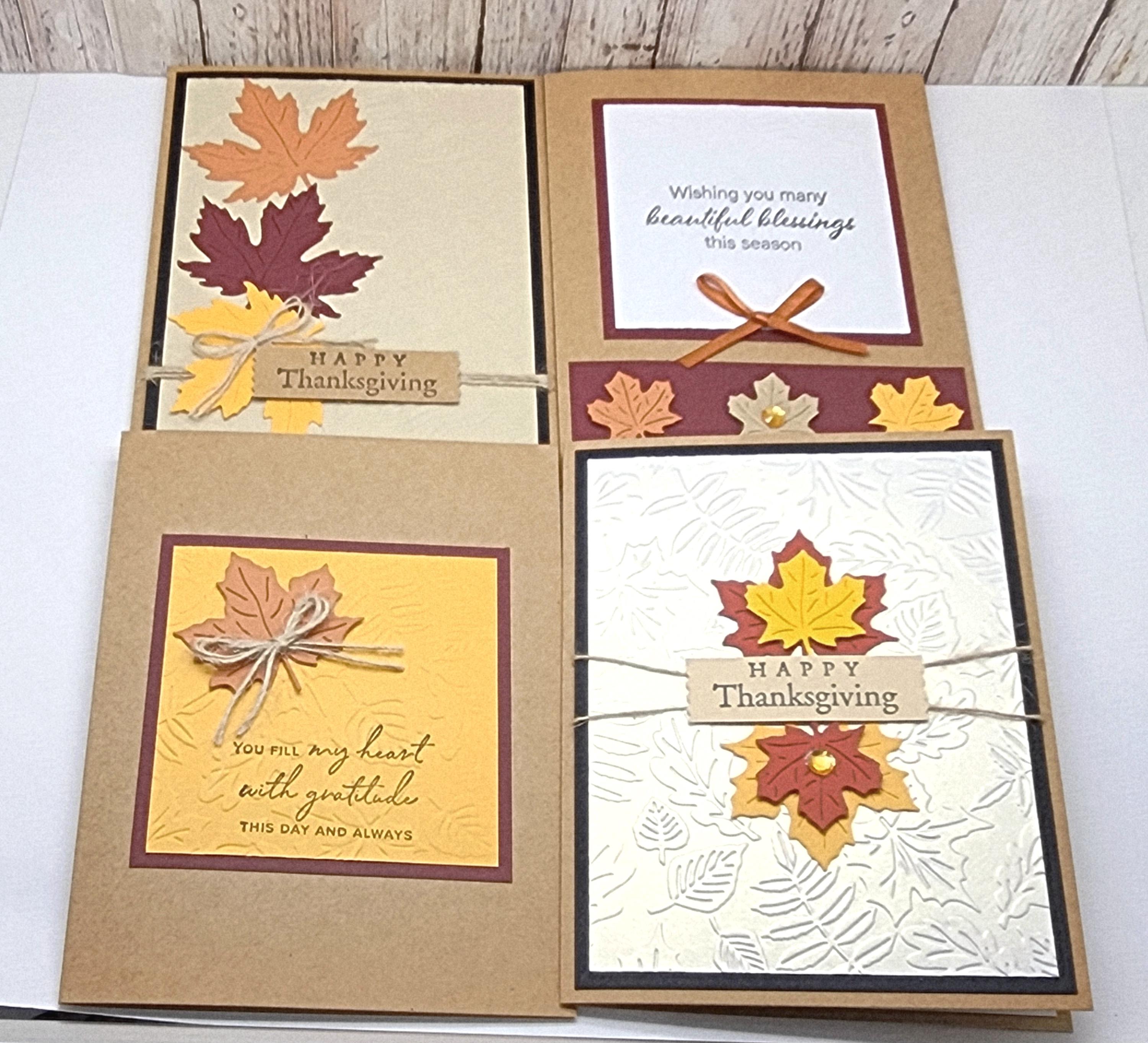 Fall Cards, Handmade Thanksgiving Cards, Handmade Card, Card Kit, DIY ...
