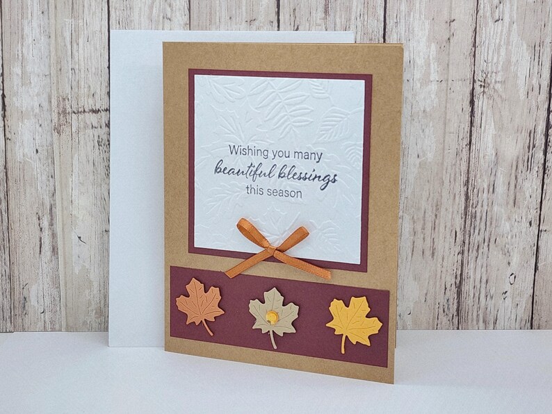 Fall Card KIT, Handmade Thanksgiving Cards, Handmade Card, Card Kit ...