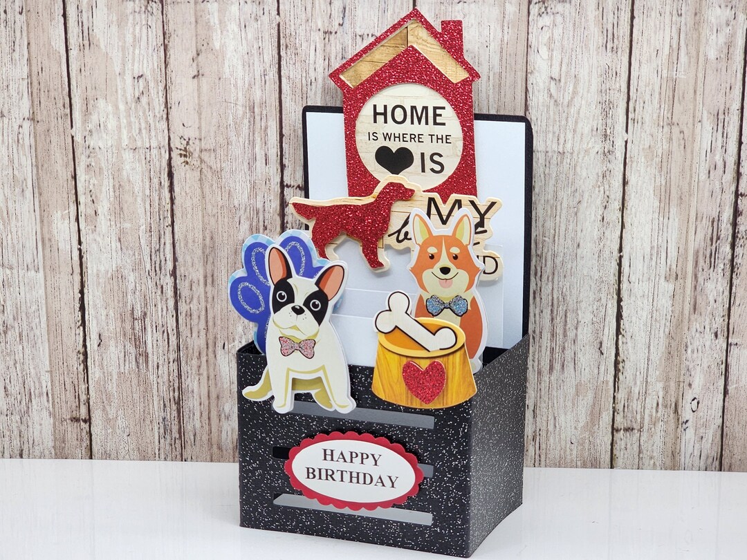 3d Happy Birthday Card Boston Terrier Card Handmade Pop up - Etsy