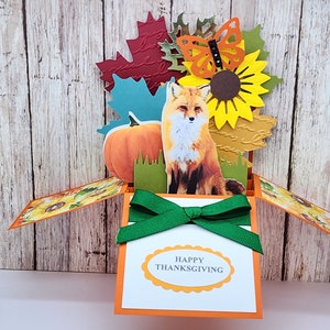 3D Thanksgiving Card, Happy Thanksgiving Card, Thanksgiving Box Card ...