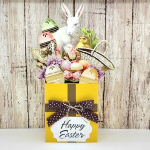 Easter Box Card, Handmade Easter Box Card, Easter Bunny Card, Bunny ...