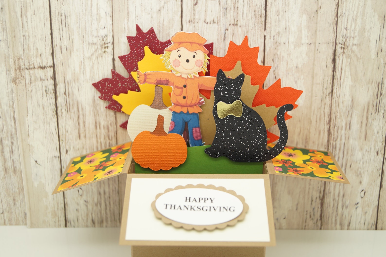 Handmade Thanksgiving Pop up Card 3D Handmade Thanksgiving - Etsy