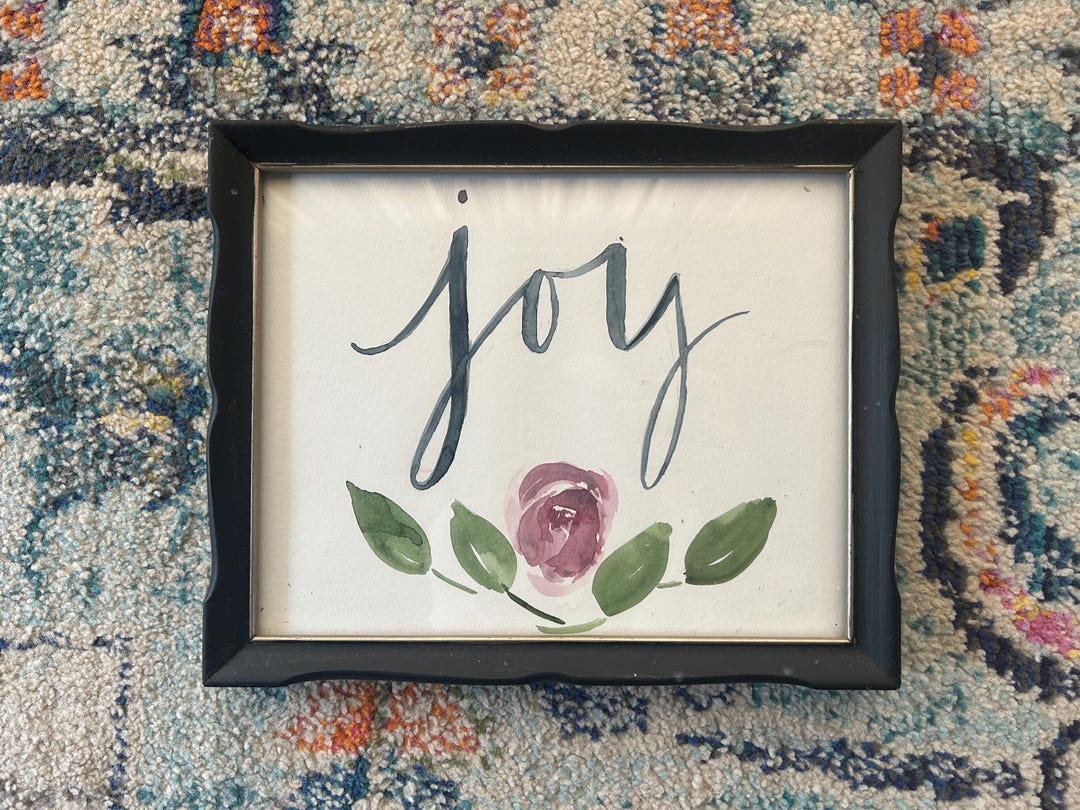 JOY Frame Word Art Bible Verse Home Decor 8X10 Wooden Frame Vintage Watercolor Wall Art - Etsy