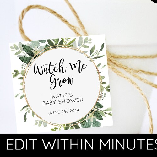 20 Custom Watch Me Grow Tagsprinted Watch Me Grow - Etsy