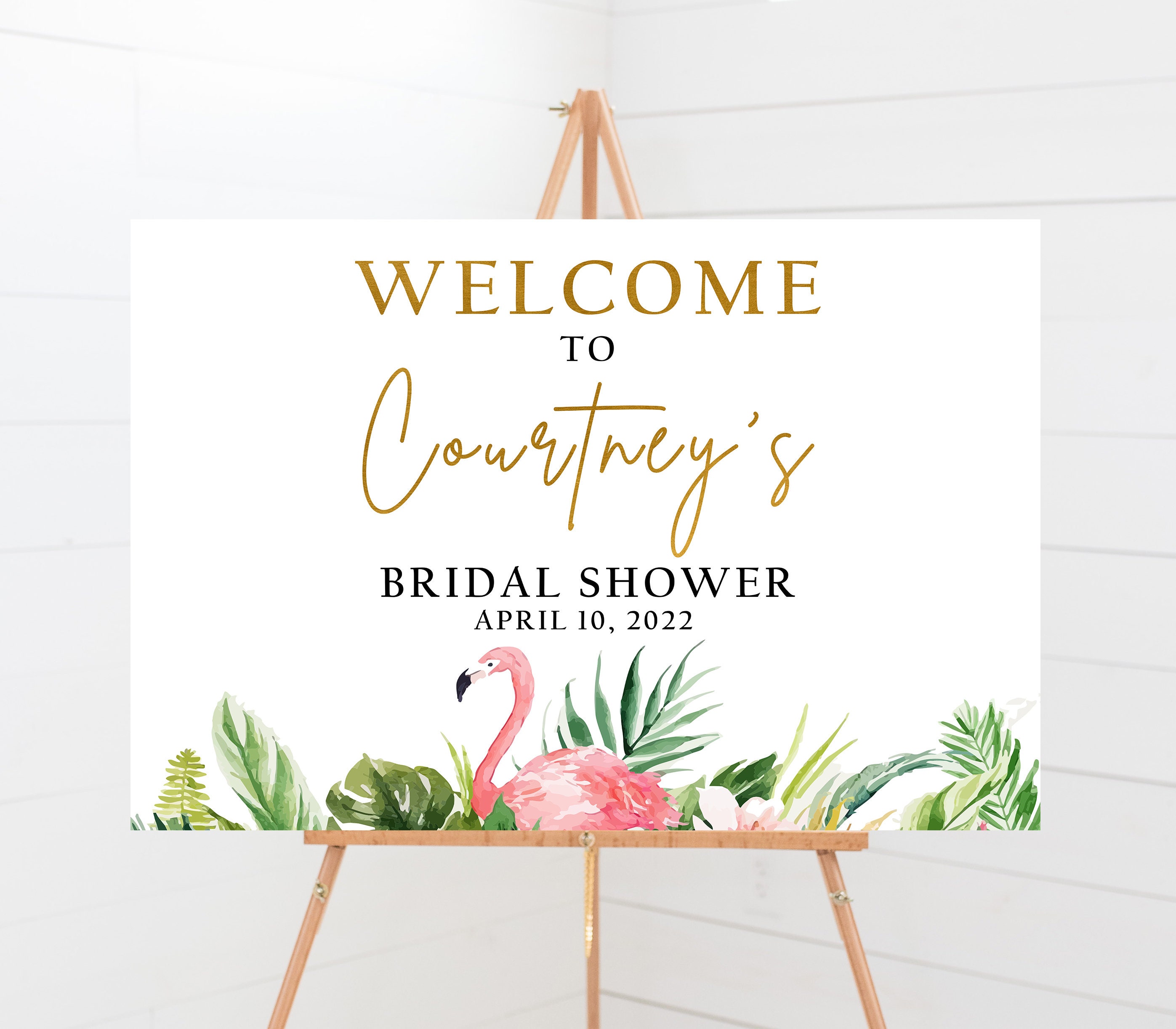 FLAMINGO WELCOME Sign BRIDAL Shower Bridal Shower Sign - Etsy