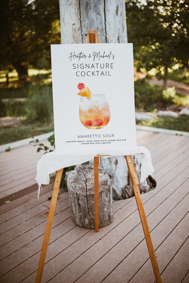 Couples Signature Cocktail Sign Printable Signature Drink - Etsy