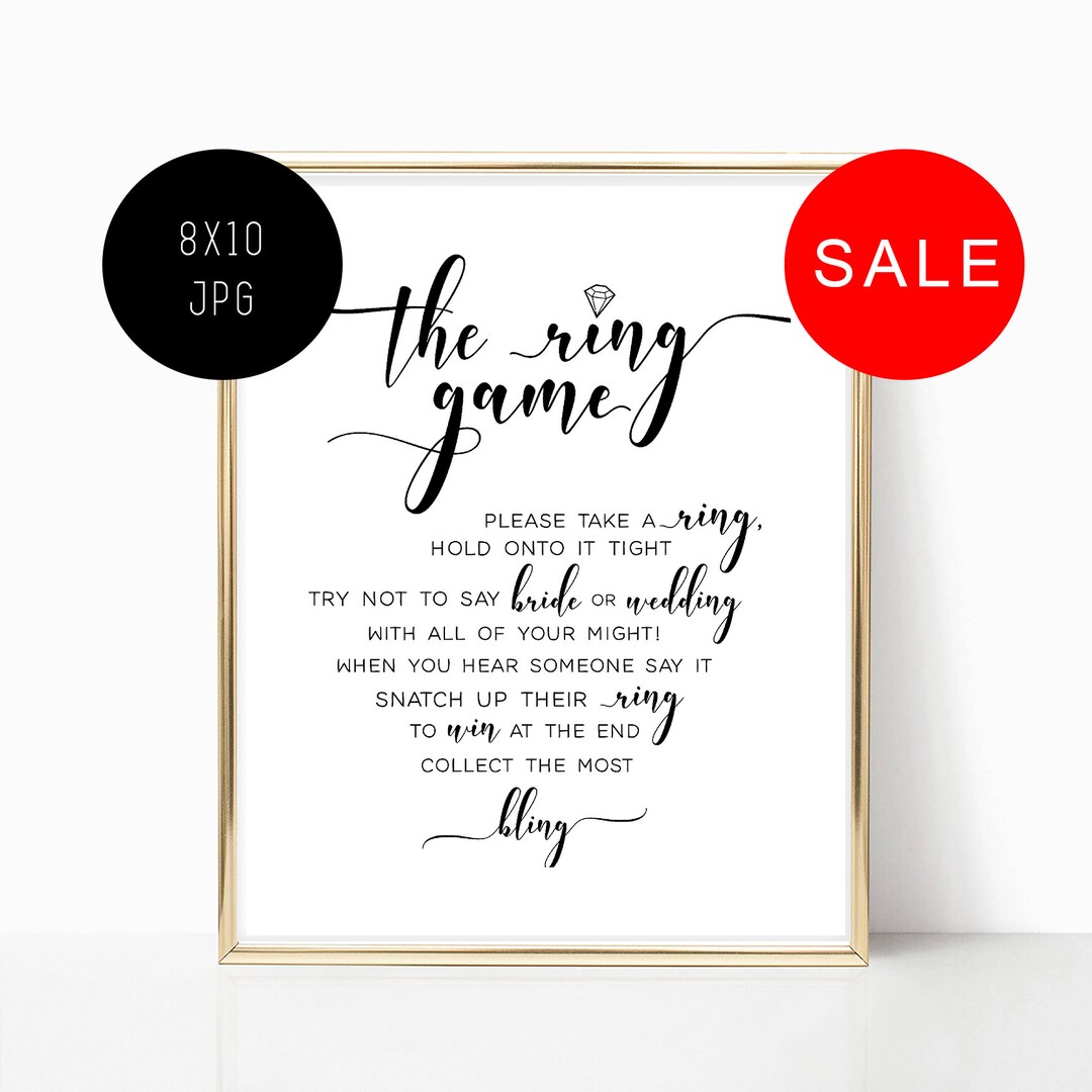 Ring Game Bridal Shower - Ring Game Template - the Ring Game Printable ...