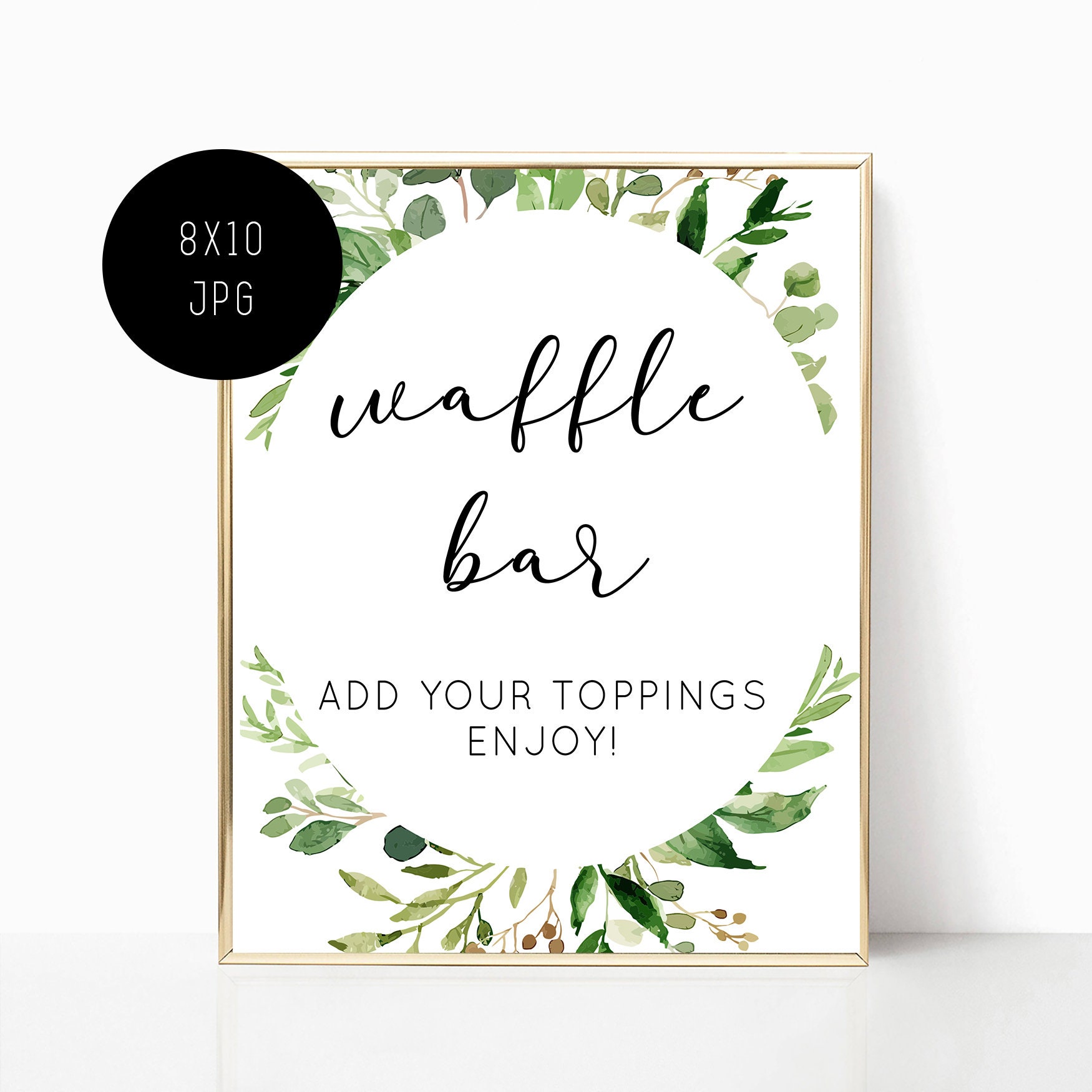 WAFFLE BAR SIGN Waffle Bar Table Sign Waffle Bar Printable | Etsy