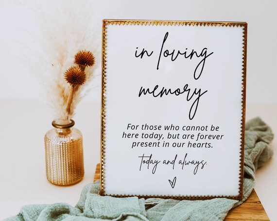 In Loving Memory Sign - In Loving Memory Sign | Forever in Our Hearts ...