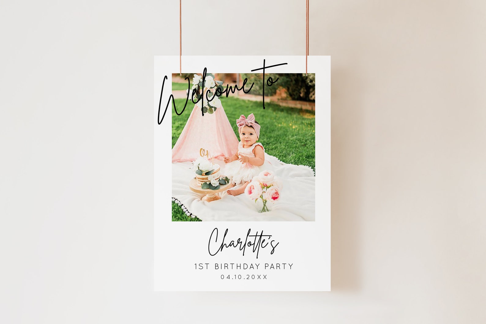 First Birthday Welcome Sign 1st Birthday Welcome Sign Photo | Etsy